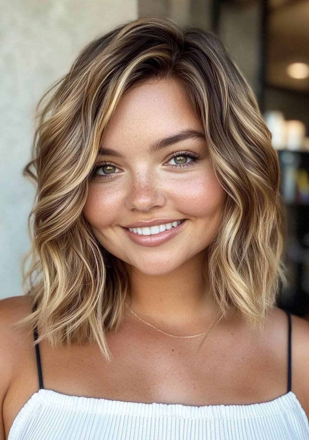 15+ Best Medium Length Haircuts For Chubby Faces – Style Done Right